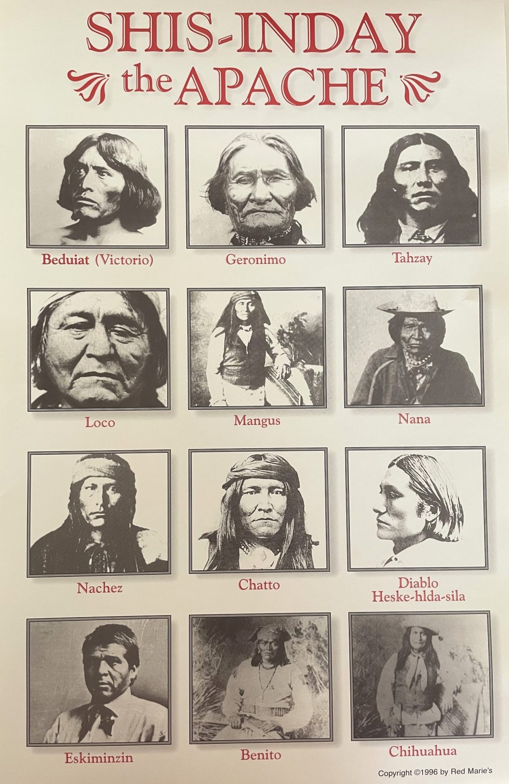 Apache "Shis-Inday" Leaders / Chiefs - Oro Valley Historical Society