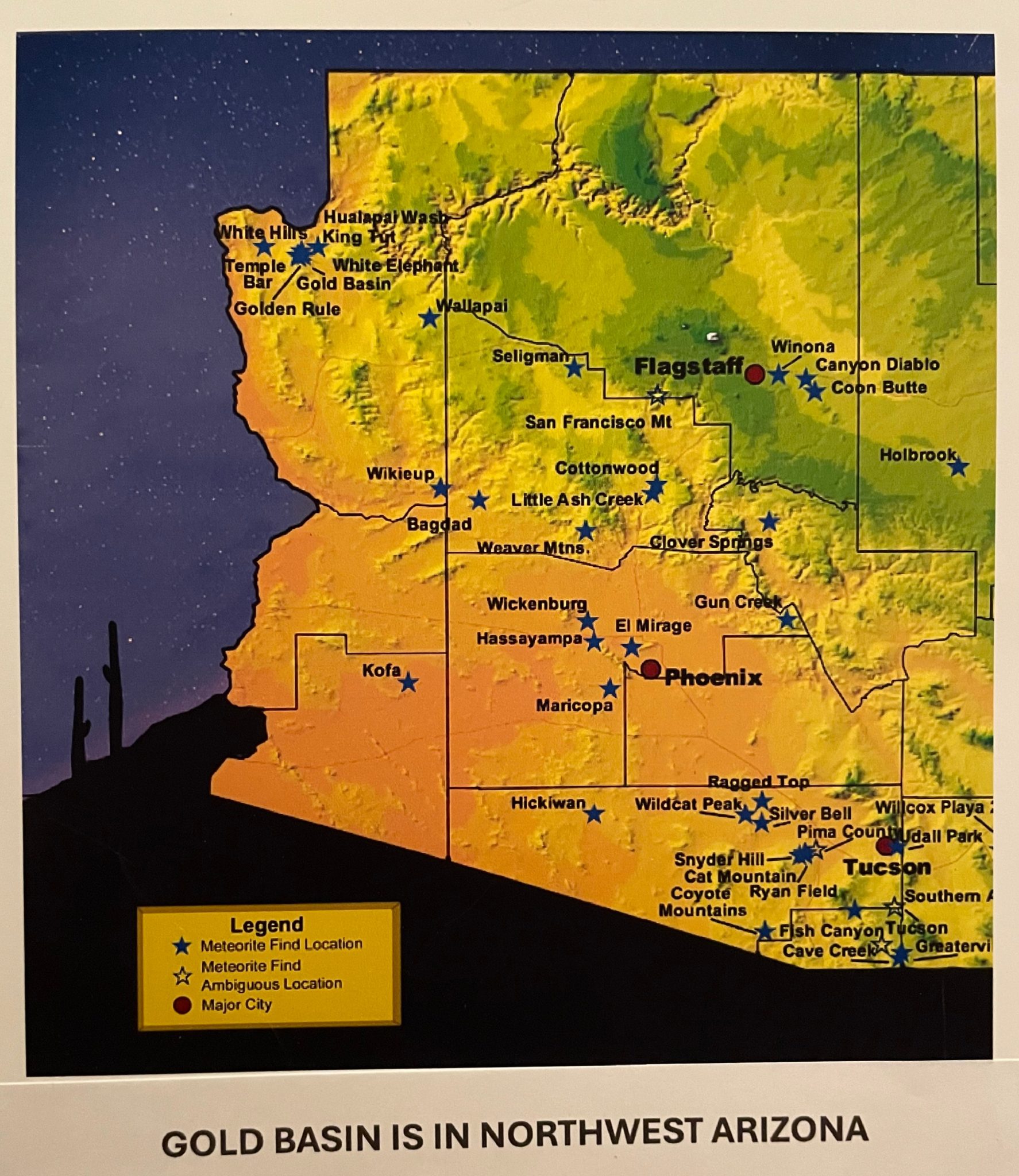 Gold Basin Map of Northwest Arizona - Oro Valley Historical Society